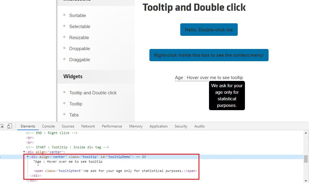 How To Caputure Tooltip In Selenium Using Action Class